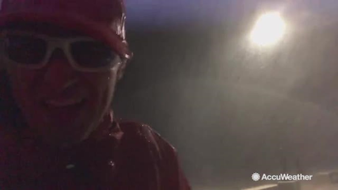 ICYMI: Lightning strikes right behind AccuWeather reporter as Gordon ...