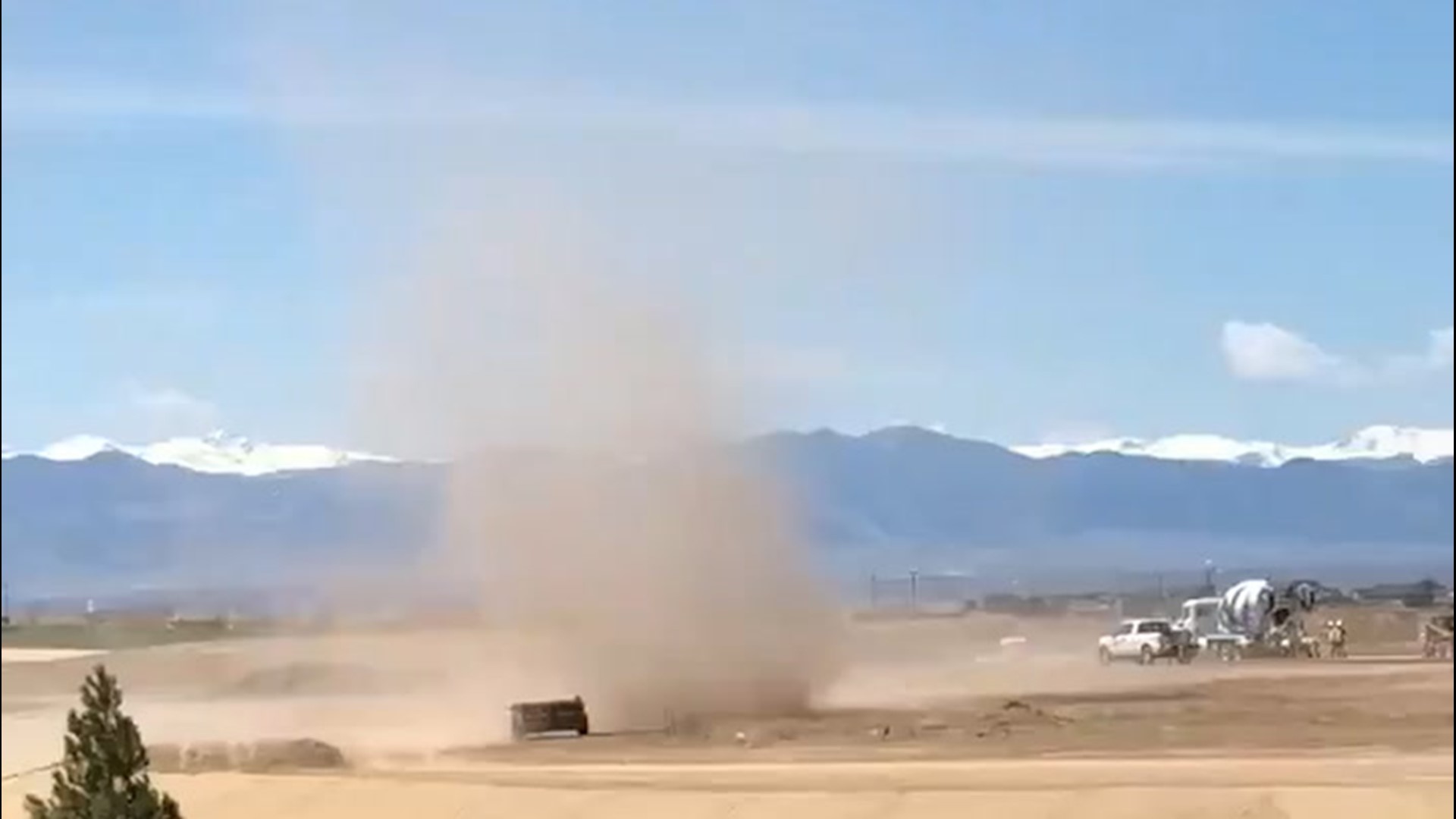 Dust devil swirls over an open field | king5.com
