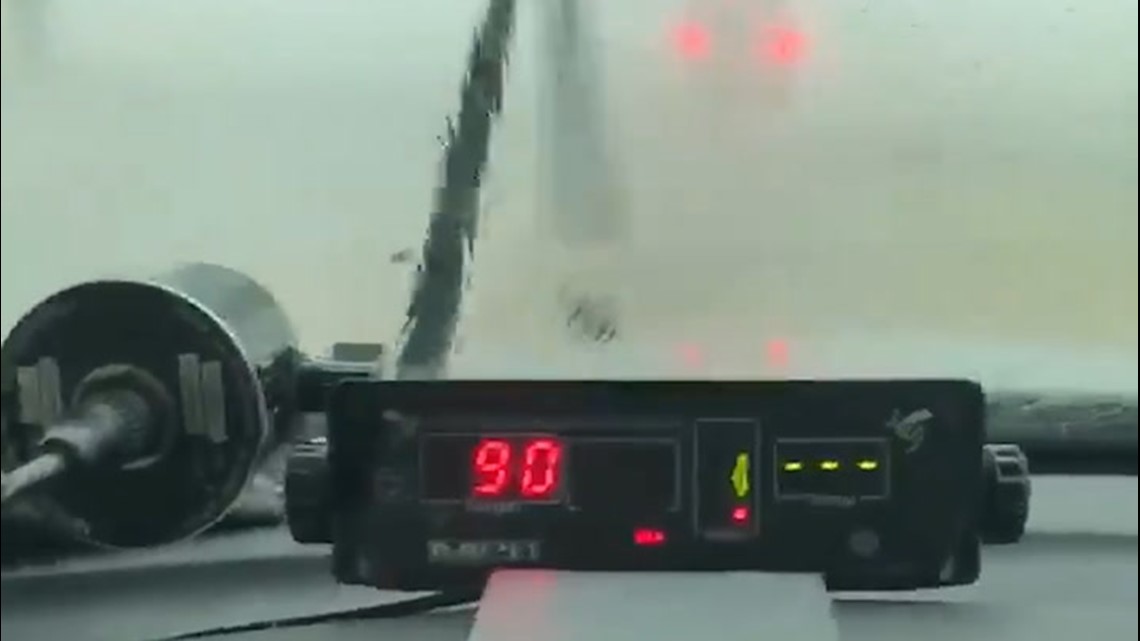 Police radar captures winds of 90 mph during derecho | king5.com