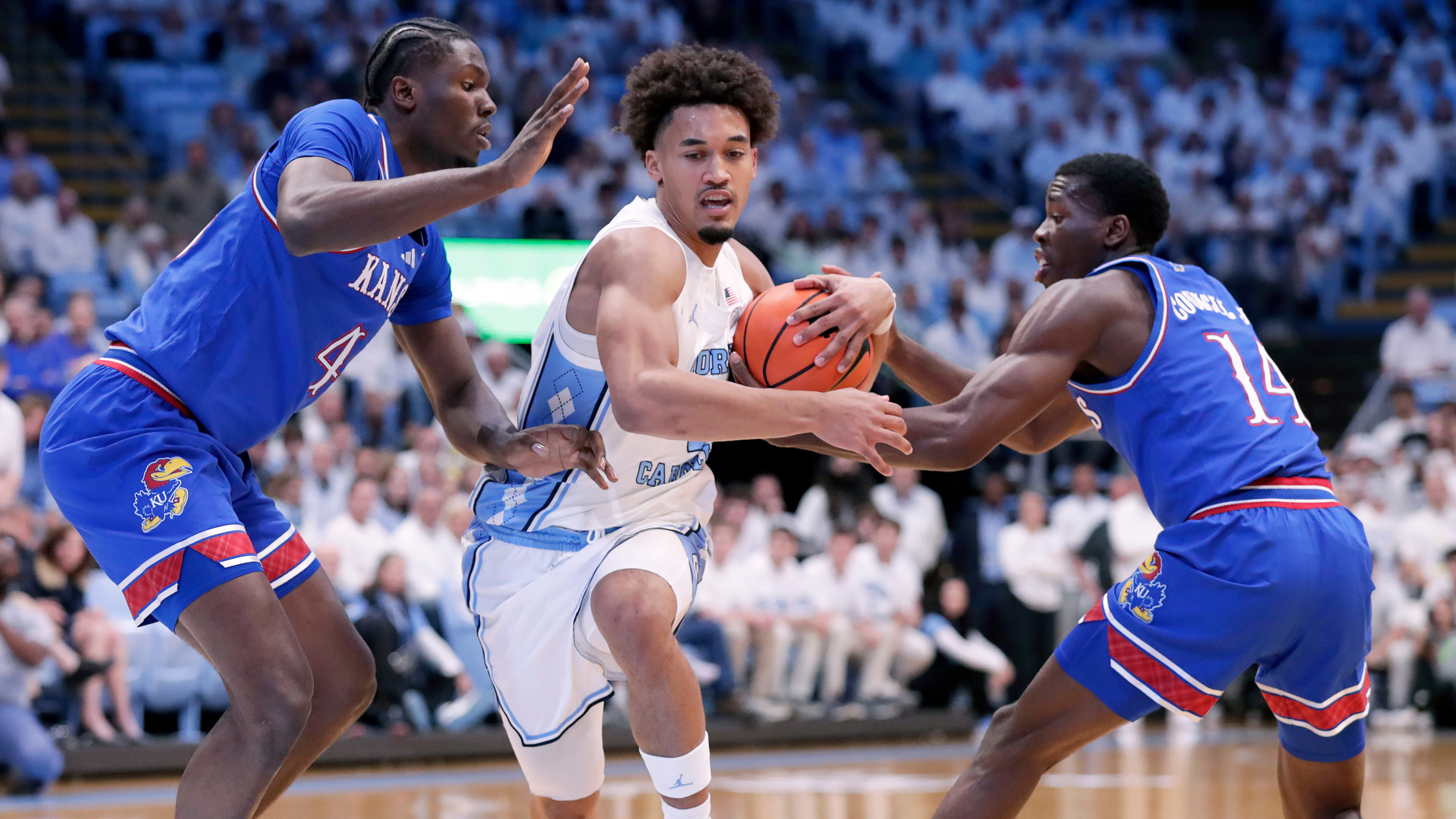 No. 25 UNC was down at half to No. 19 Kansas. A dominant 2nd half changed everything | king5.com