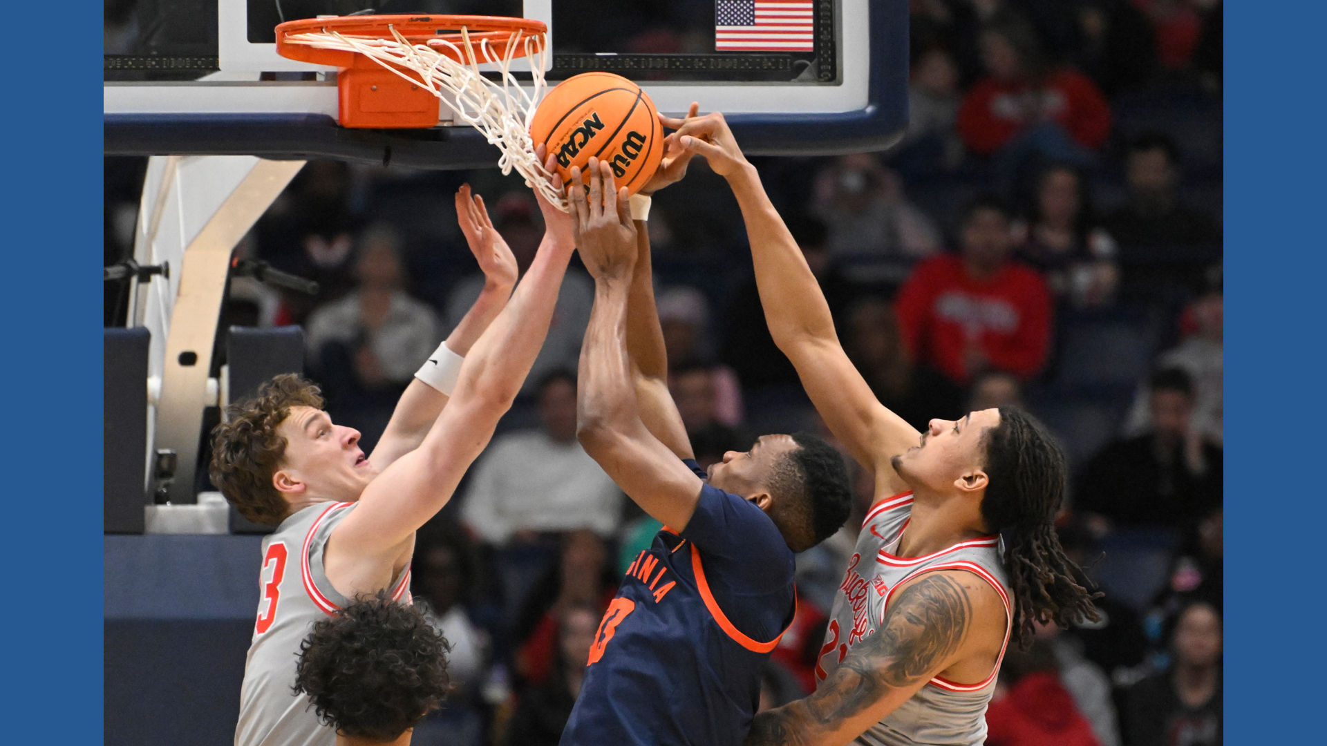 Thomas, Lewis help No. 15 Virginia beat Ohio State 70-66 in Nashville ...