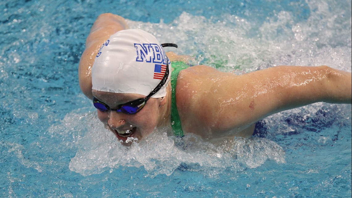 Sierra Schmidt dancing steals show at US Olympic Swimming Trials ...