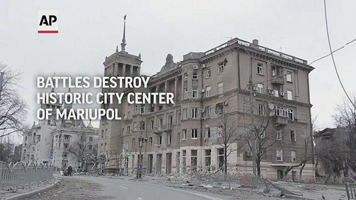 Mariupol city center destroyed in Russian onslaught | king5.com