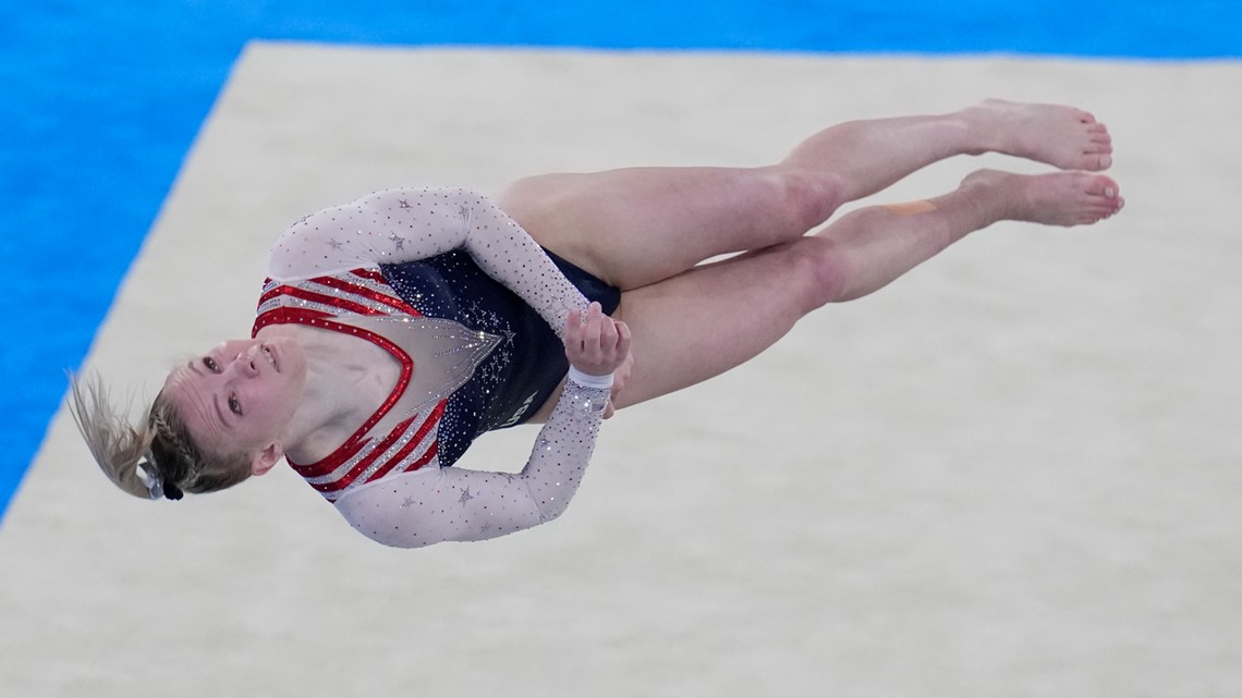 Jade Carey shines at Tokyo Games with floor performance | king5.com