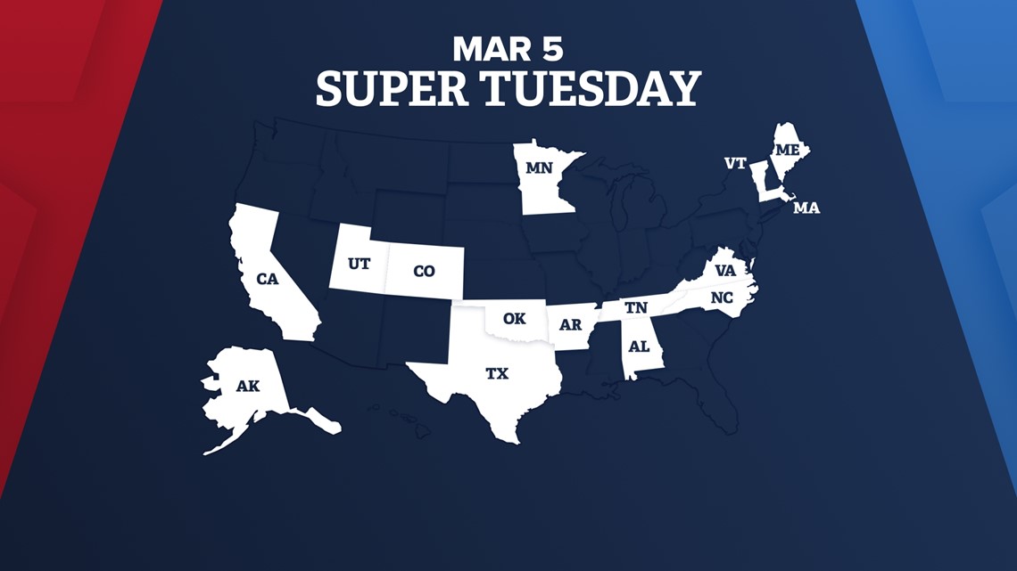 Map: Track Super Tuesday presidential primary results | king5.com