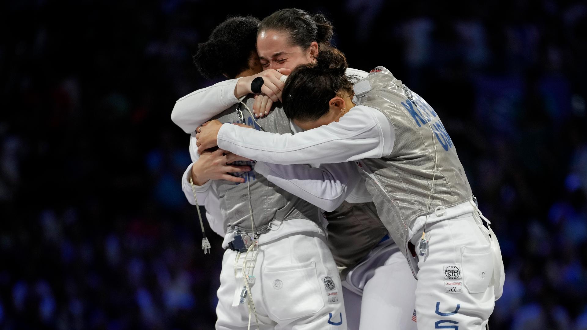 US wins team fencing event for 1st time, Kiefer gets 3rd gold | king5.com