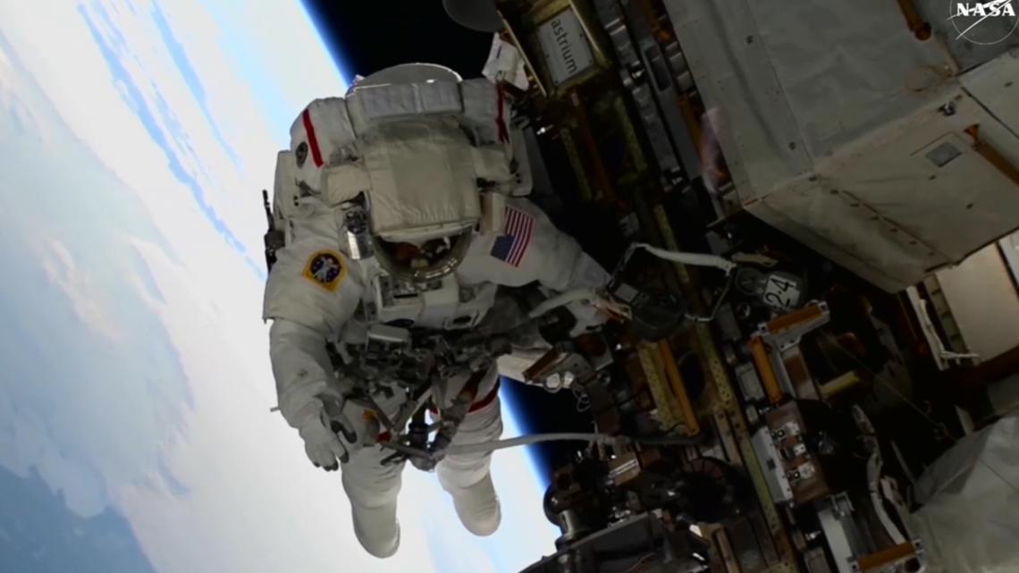 NASA astronauts stuck in space take first spacewalk together | king5.com
