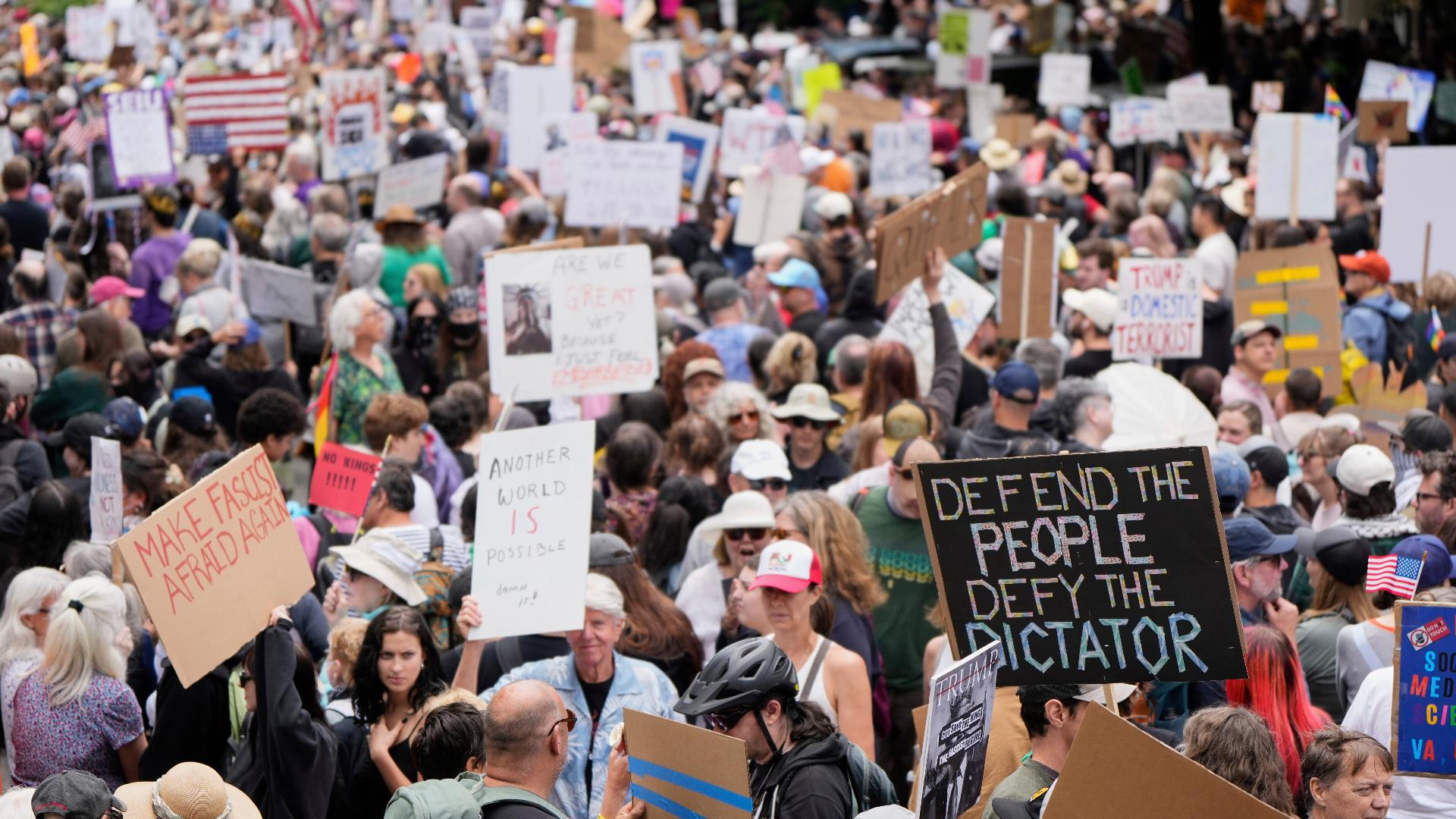 Watch live: 'No Kings' protests held across the country | king5.com