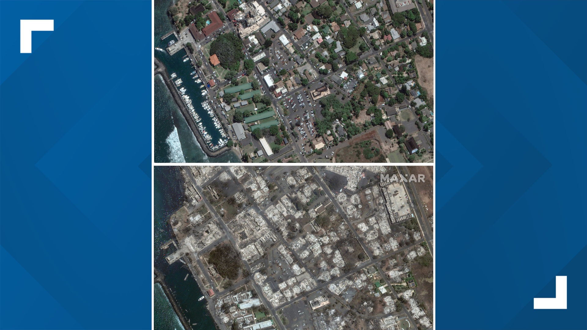Before-and-after photos of Maui show stark wildfire devastation | king5.com