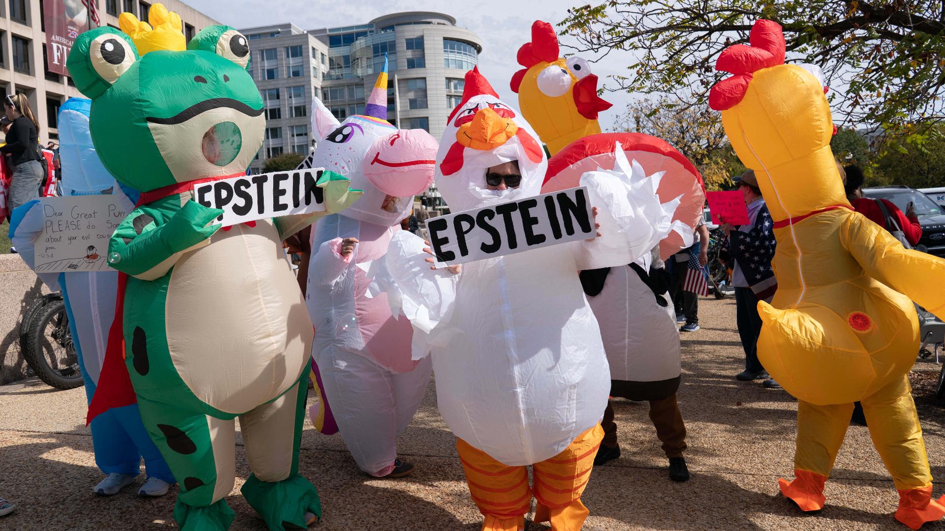 Why do people wear inflatable costumes to 'No Kings' protests? | king5.com