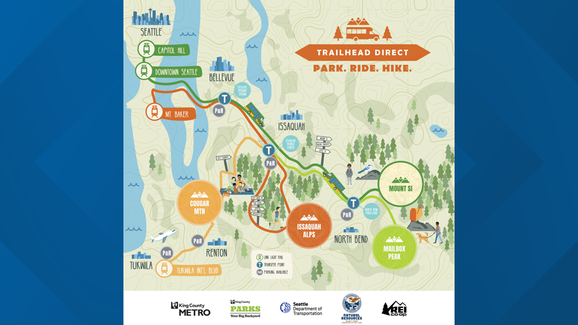 Hikers can ride the Trailhead Direct shuttle Labor Day weekend | king5.com