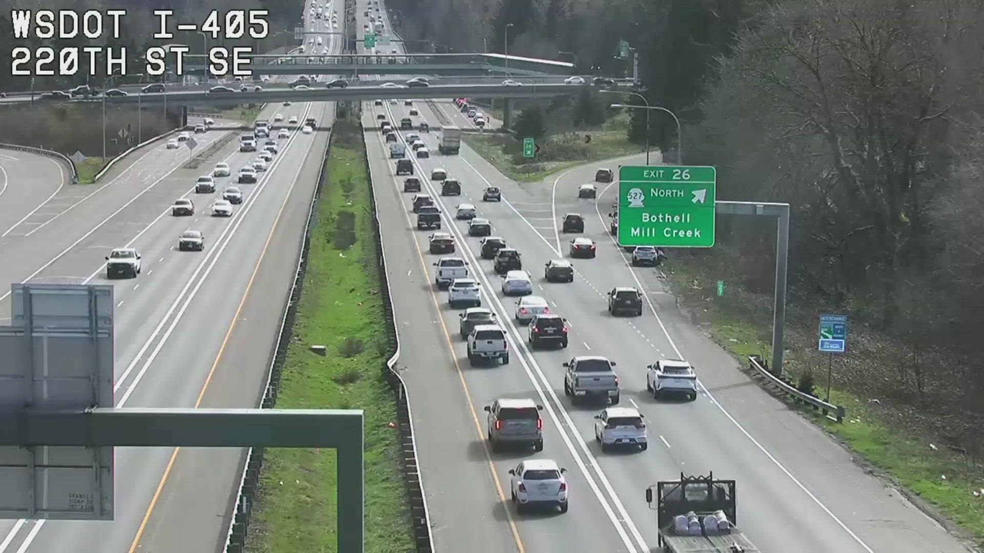 NB I-405 cleared after partial block following multi-vehicle collision ...