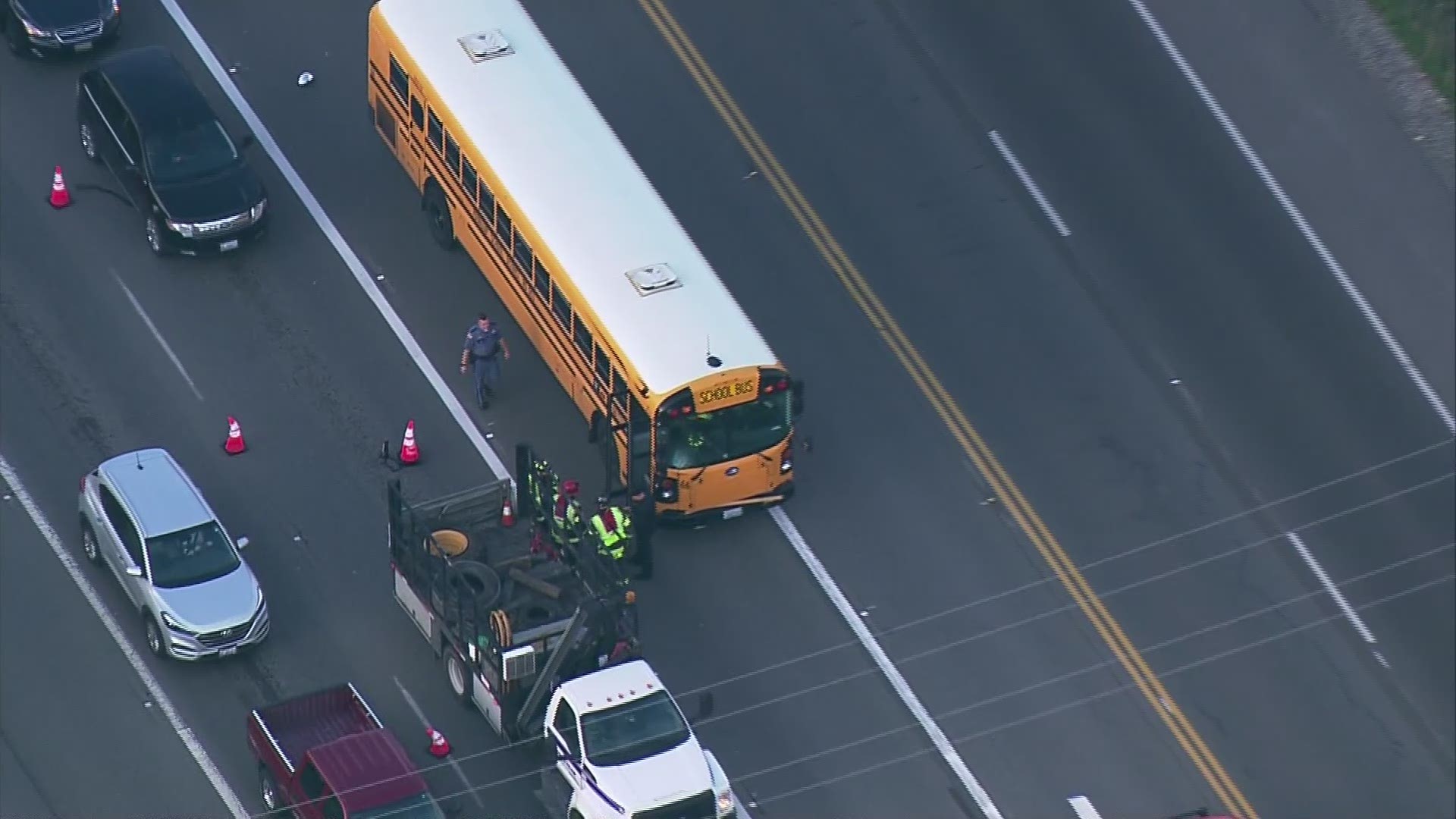 Man seriously hurt after being hit by occupied school bus in Graham ...