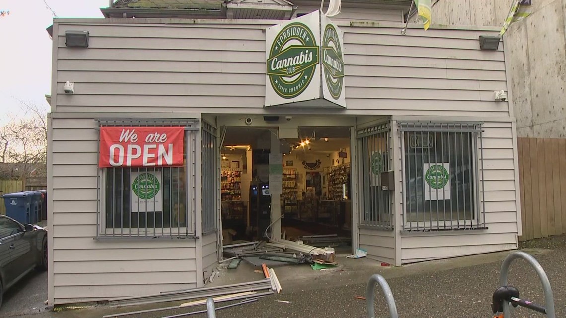 Seattle pot shop hit by crash-and-grab burglary with car used to ram ...