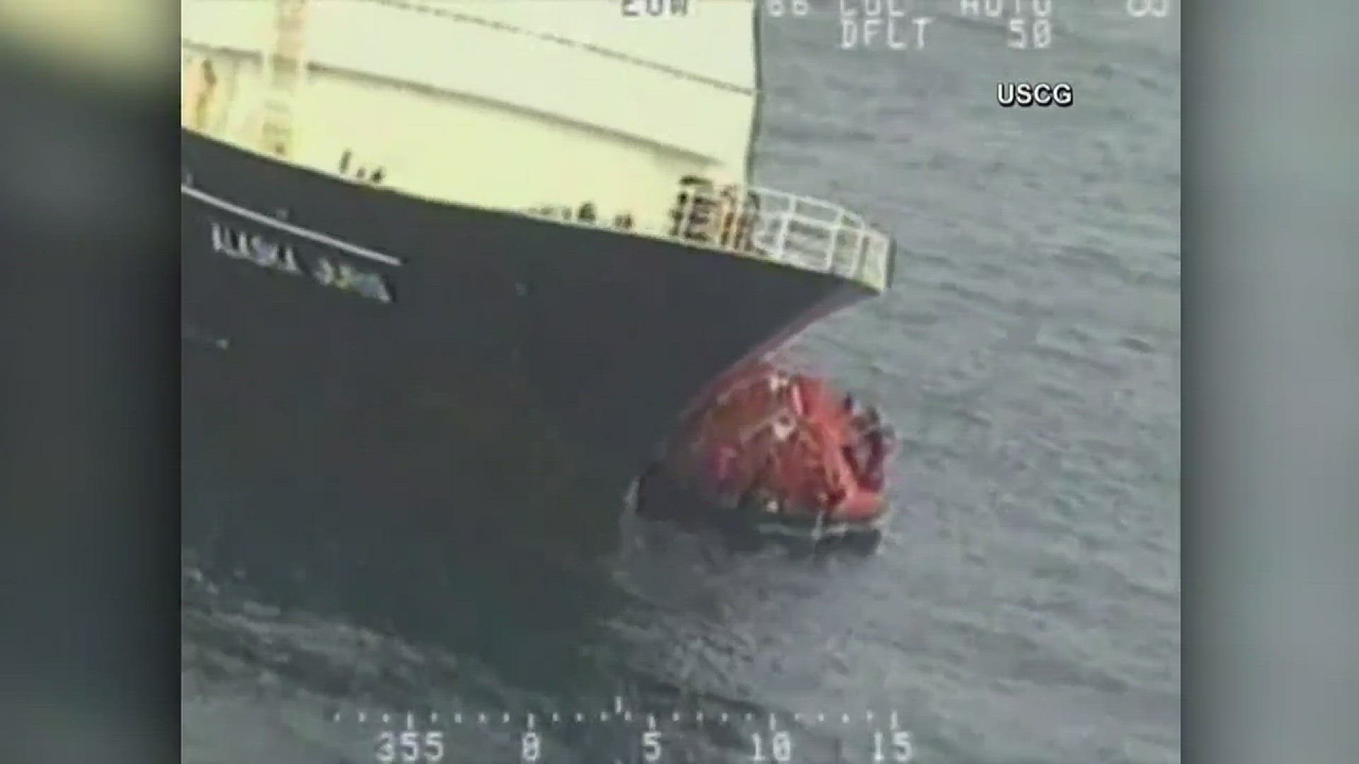 Video shows rescue of 46-member crew from sinking Alaska ship | king5.com
