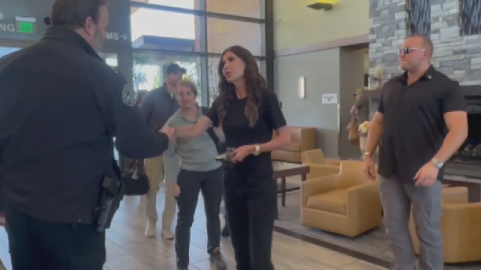 Kristi Noem makes surprise visit to Portland | king5.com