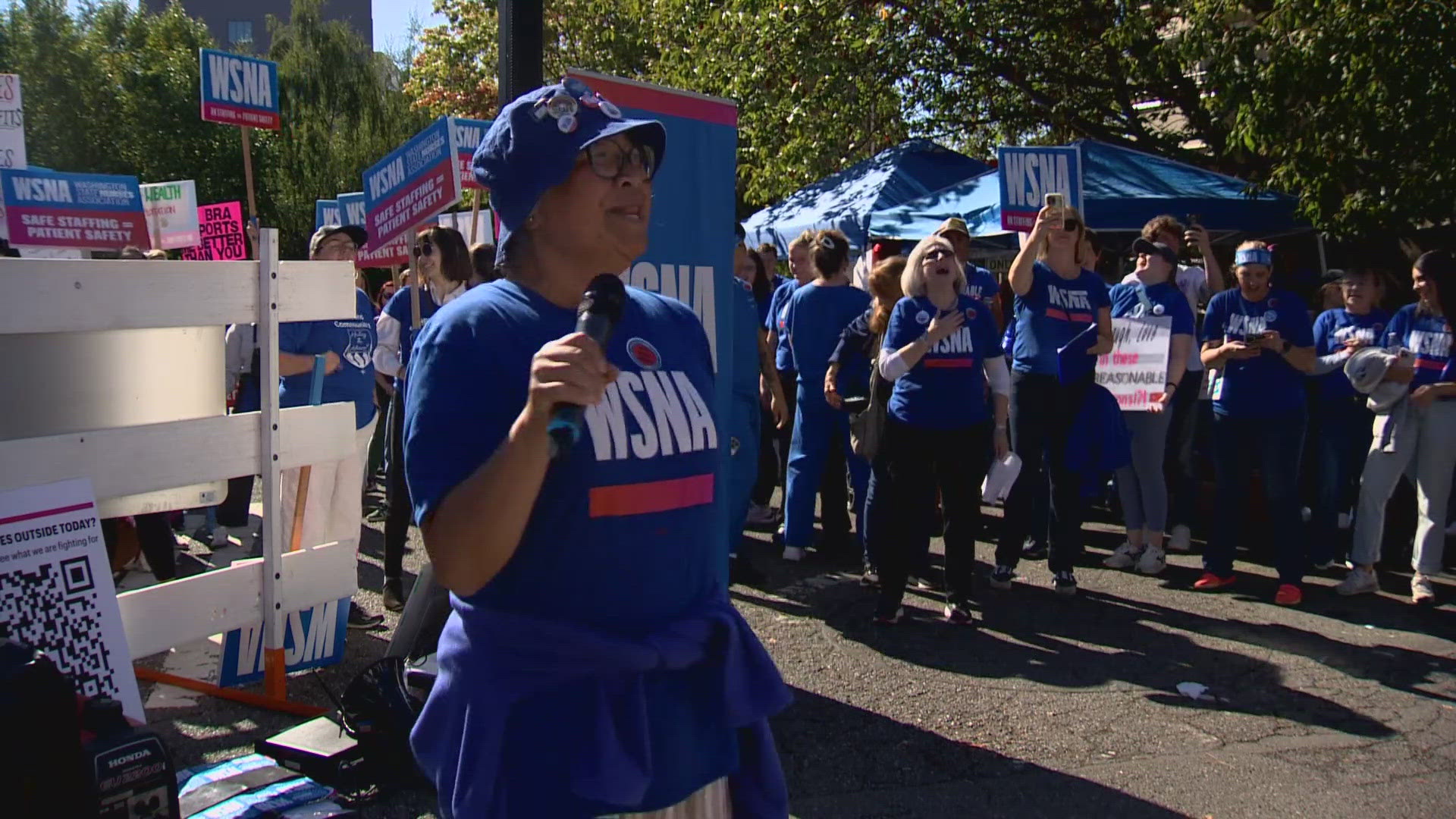 Seattle nurses rally for higher pay amid contract talks | king5.com