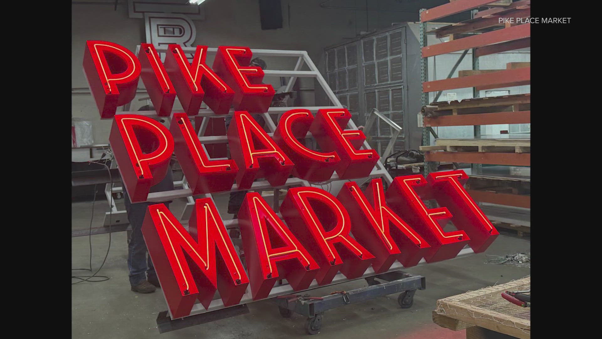 Pike Place Market installs new sign; original sign remains facing Pike ...