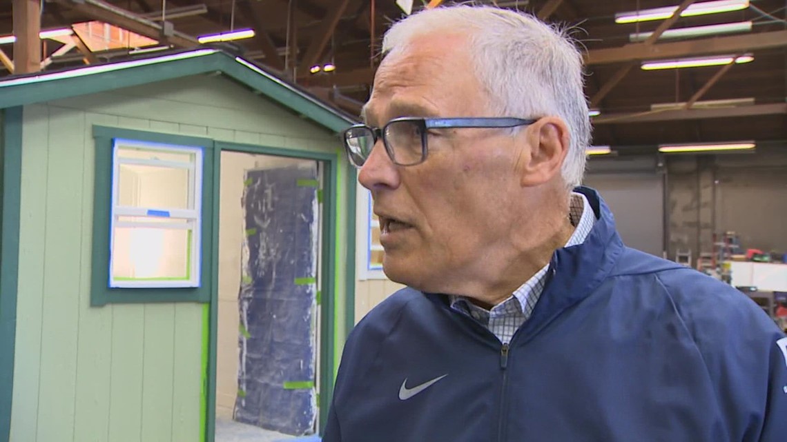 Gov. Inslee talks future of homelessness policy during Seattle shelter ...