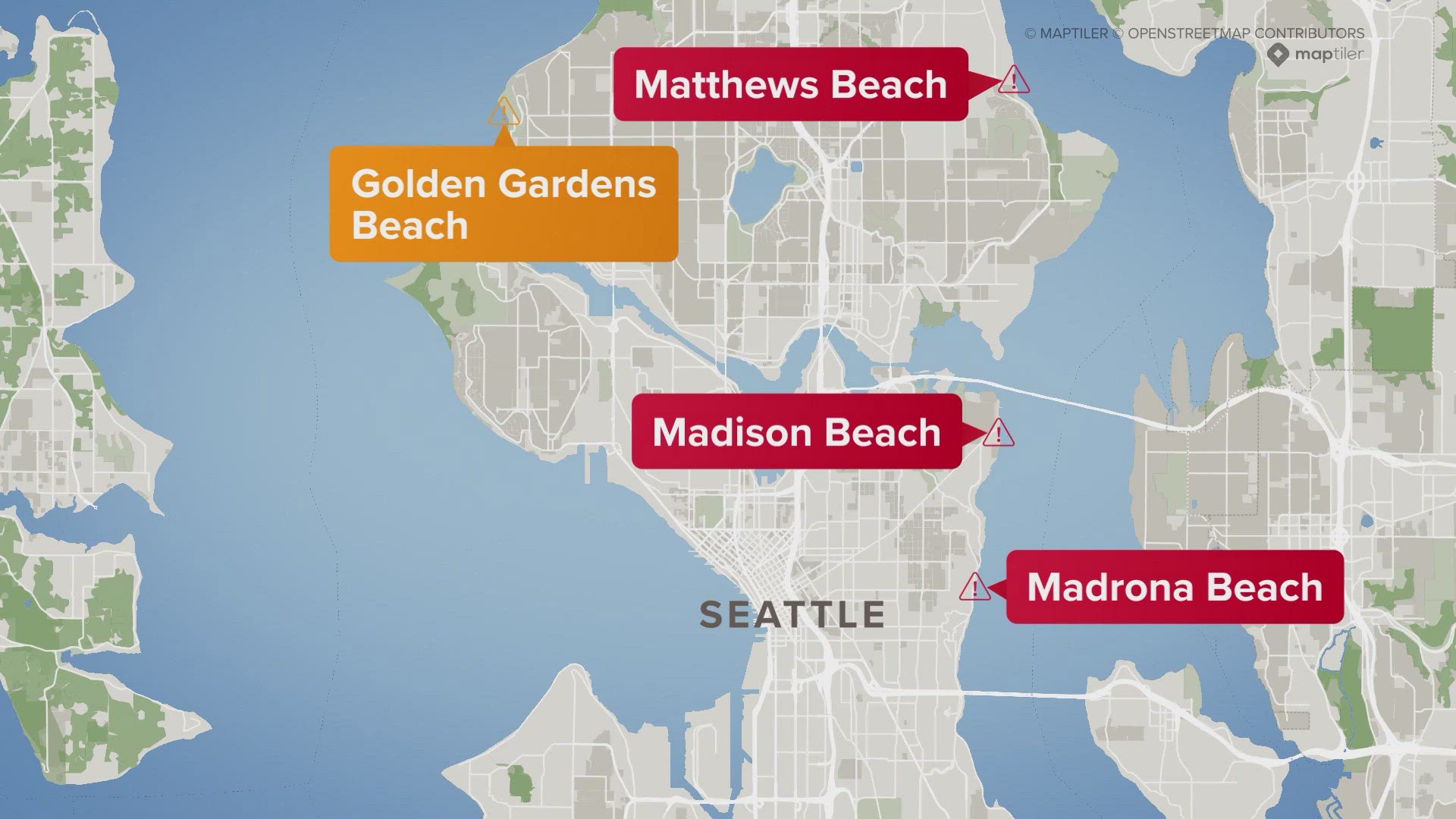 3 Seattle beaches closed due to high levels of bacteria | king5.com