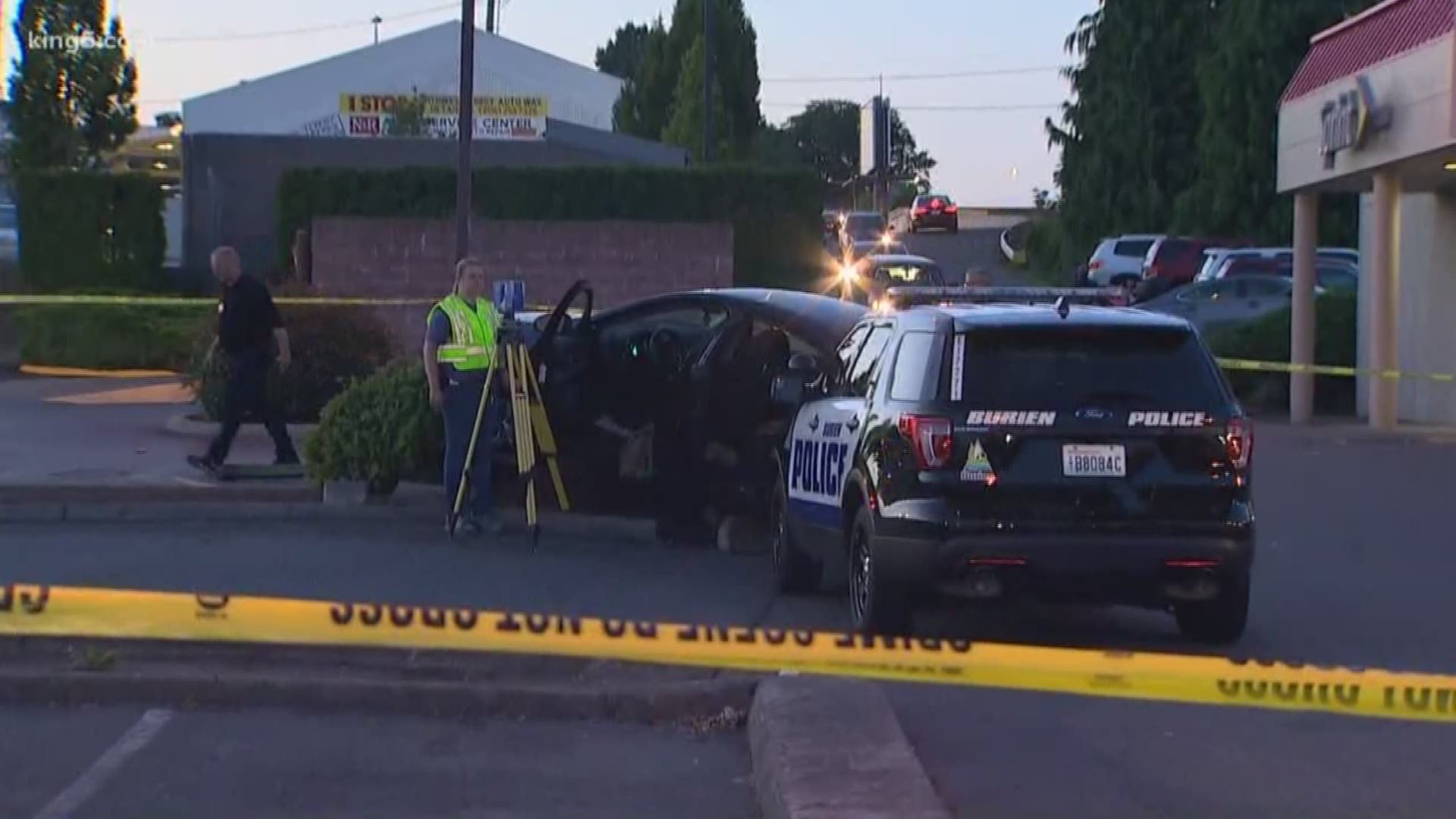 Suspect in custody after officer-involved shooting, carjacking and Burien standoff | king5.com