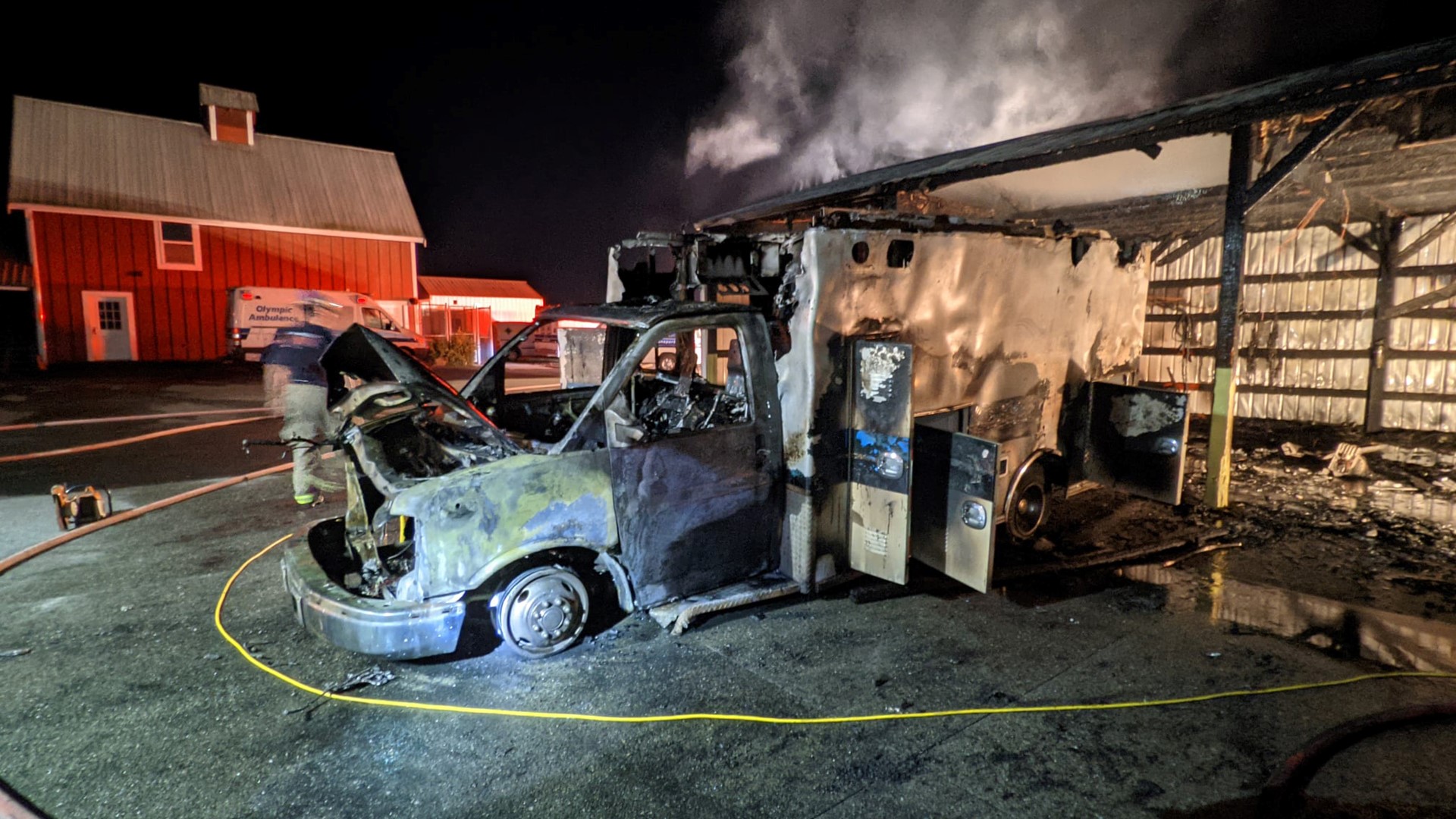 Fire destroys 2 ambulances in Sequim | king5.com