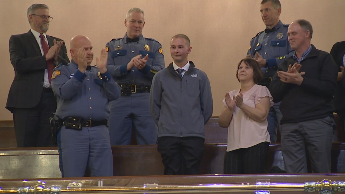 WSP trooper who was shot in the face honored for his service to the ...