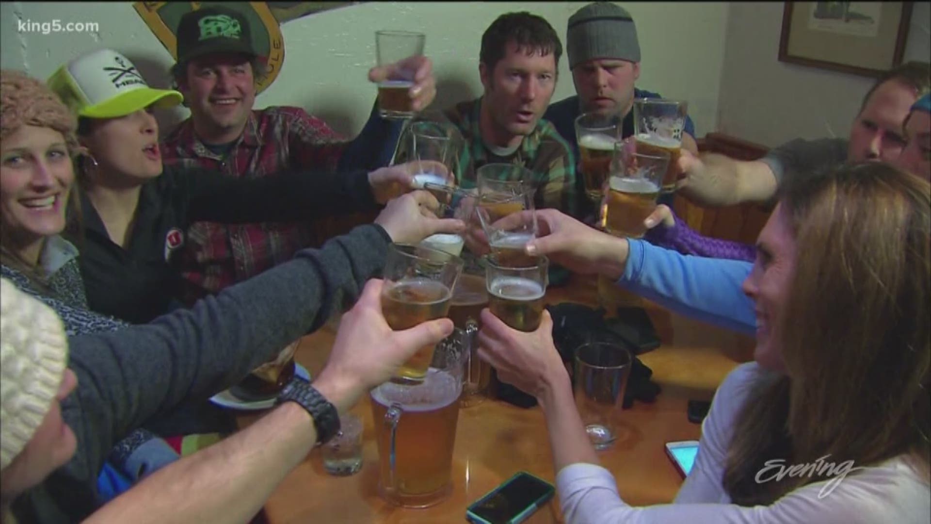 Raise a pint at The Snorting Elk Cellar at Crystal | king5.com