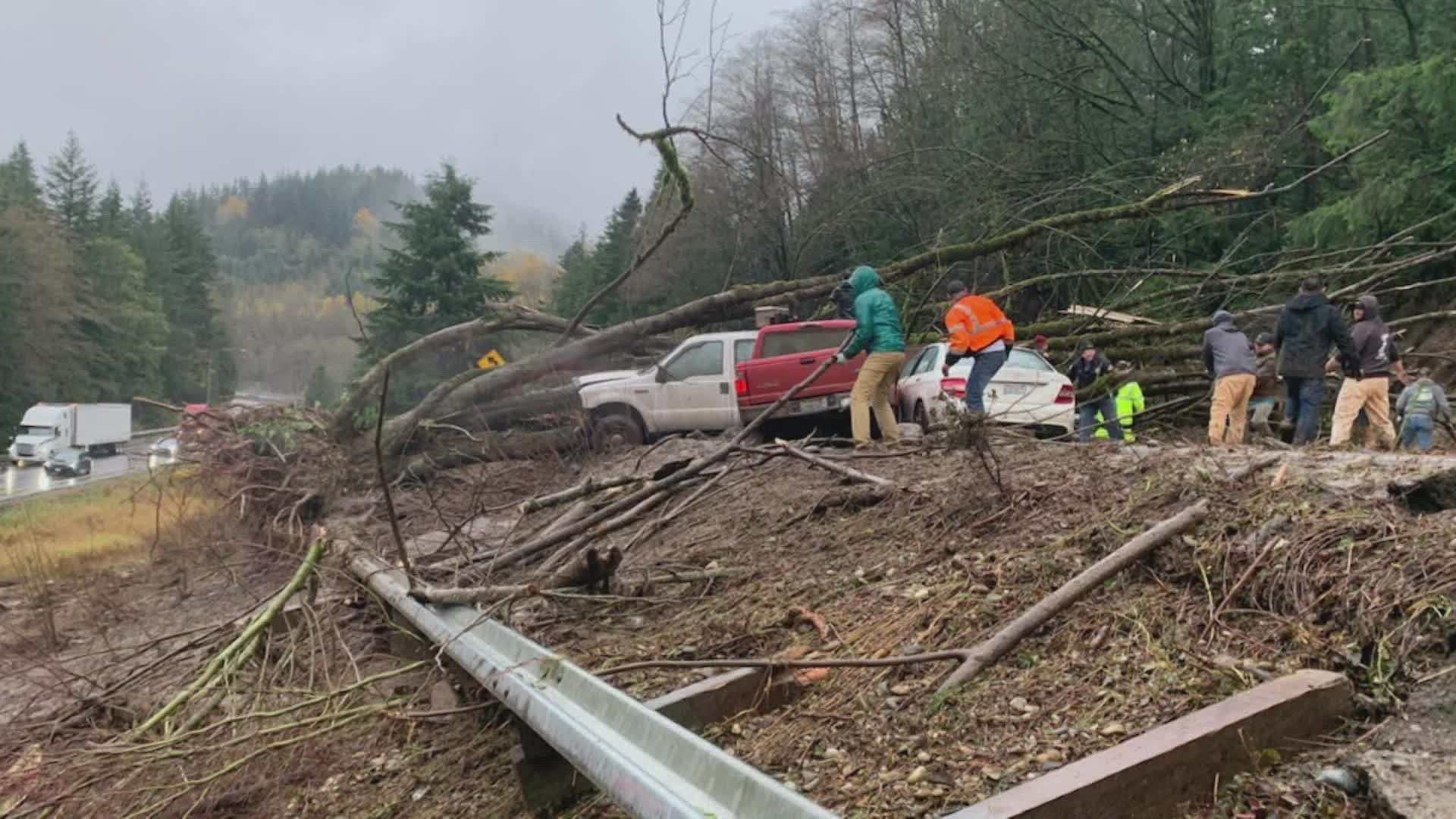 Landslide closes NB I-5 south of Bellingham | king5.com