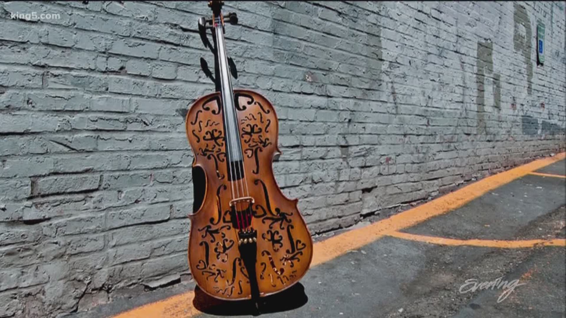 Local artist gives new life to broken musical instruments | king5.com