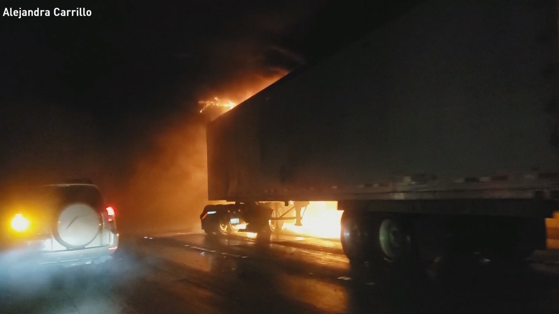Witness describes moments before fiery semi-truck crash on I-5 in ...
