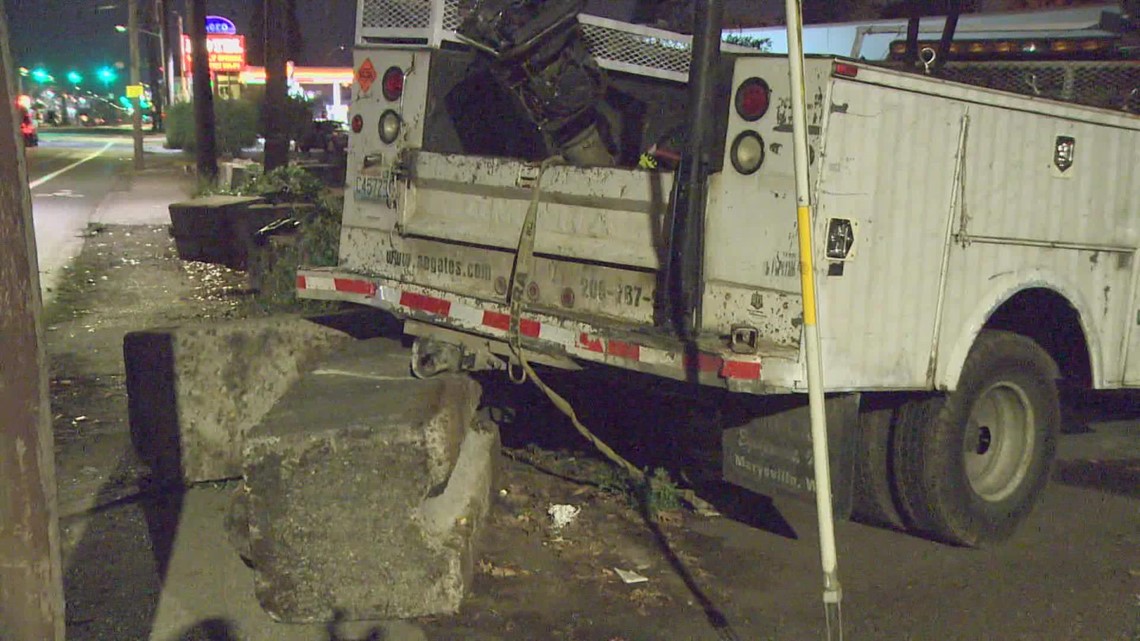 Two work trucks stolen and crashed in Seattle | king5.com Two work trucks stolen and crashed in Seattle | king5.com