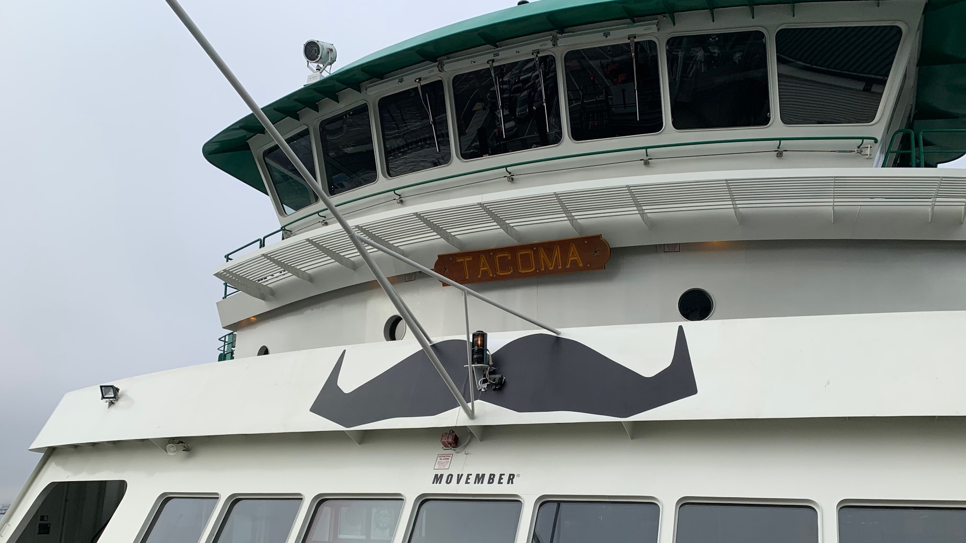 Tacoma ferry dons mustache for 'Movember' | king5.com