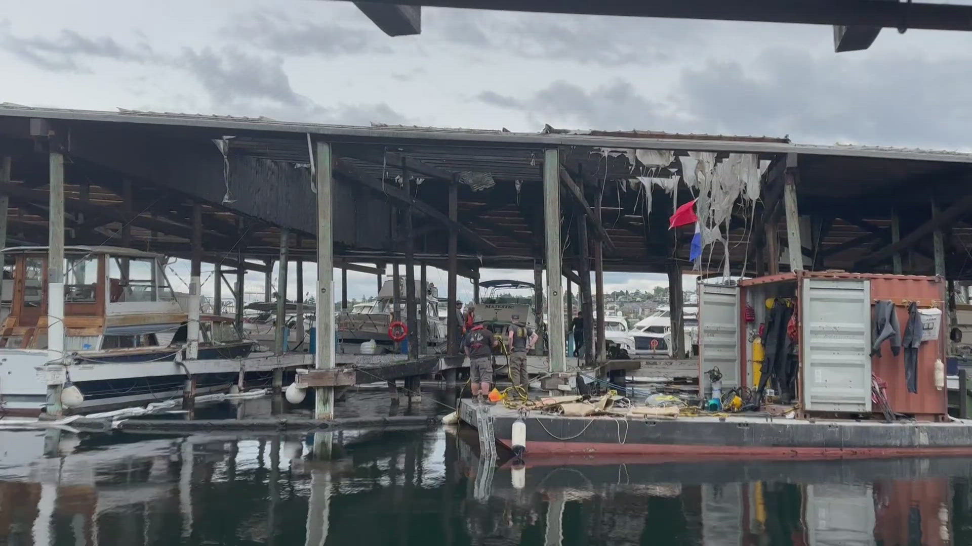 Boat owners face aftermath of fire on Lake Union | king5.com