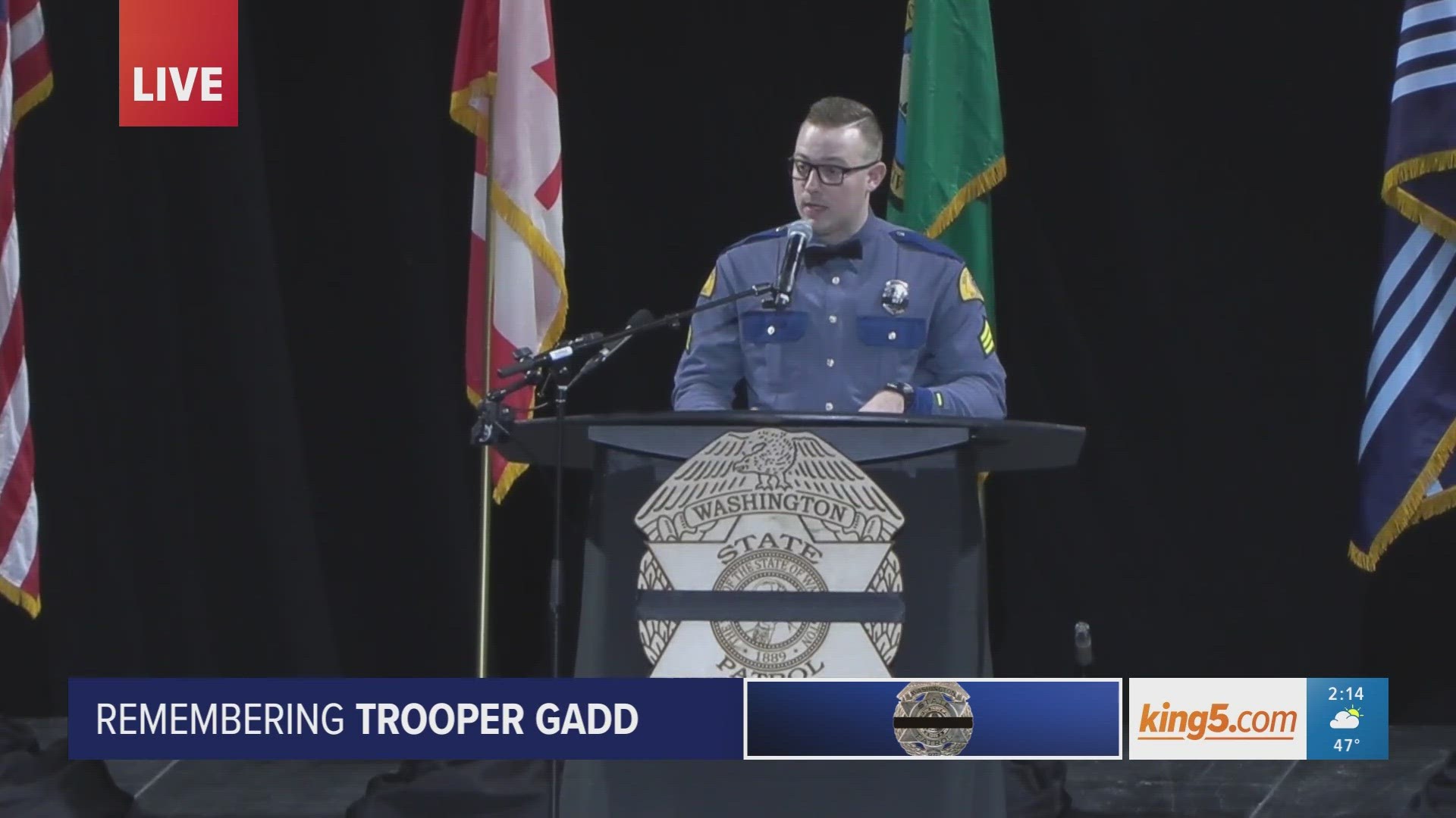 Sgt. Anthony Califano remembers fallen Trooper Chris Gadd | king5.com