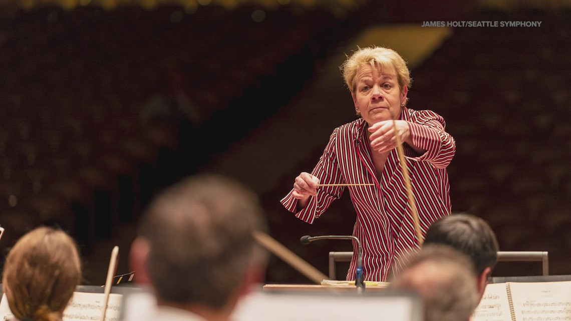 Trailblazing female symphony conductor leads the Seattle Symphony ...