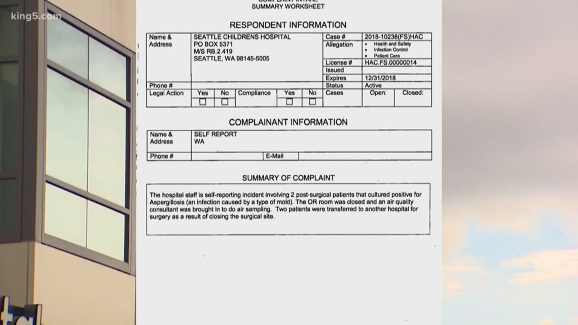 Documents reveal timeline of Seattle Children's Hospital mold ...