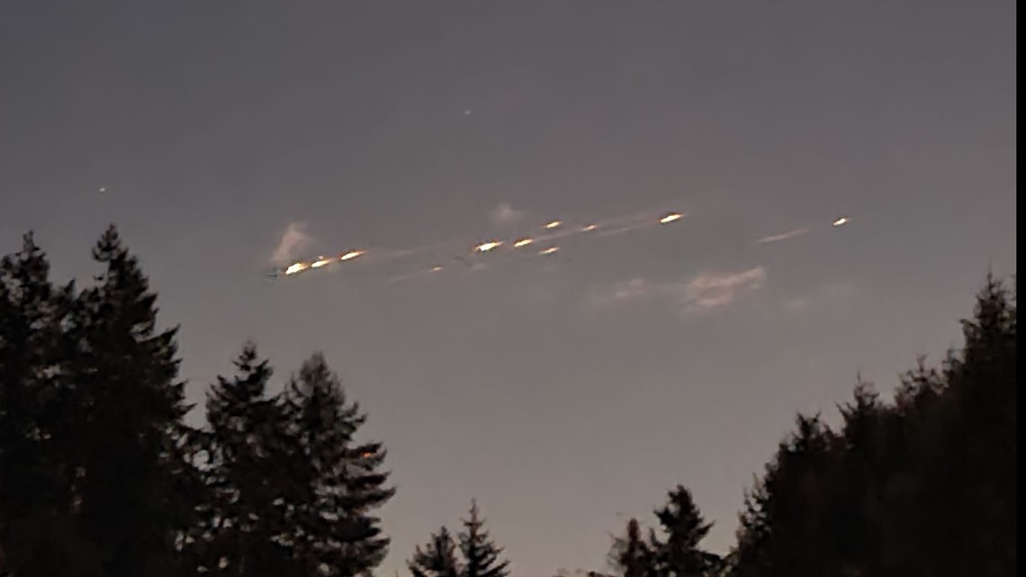 Viewer video of the Falcon-9 rocket debris seen over Washington | king5.com