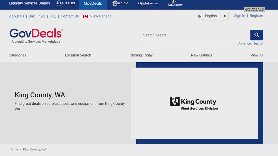 King County launches new public surplus auction site | king5.com