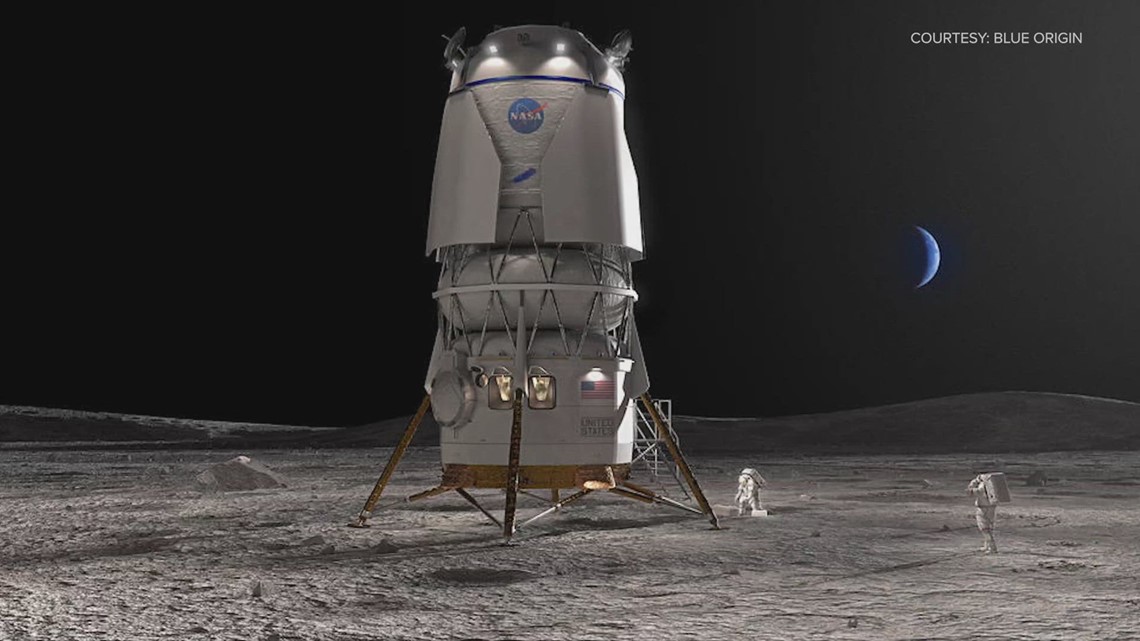 NASA picks Bezos' Blue Origin to build lunar landers for moonwalkers | king5.com