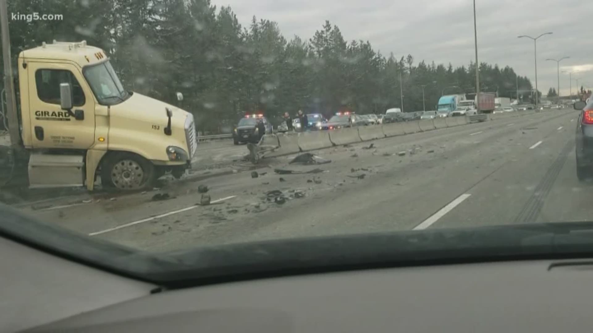 Freeway standoff causes big traffic delays in Lakewood | king5.com