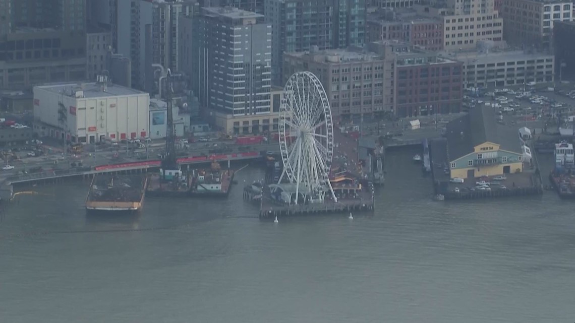 Aerials of Pier 57 in Seattle | king5.com