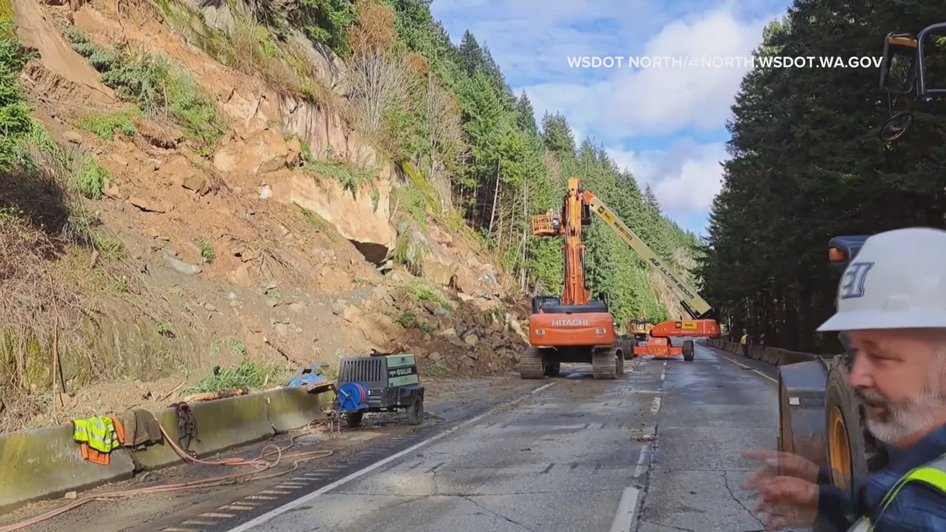 Crews work to move boulders, stabilize hillside at I-5 slide site south ...