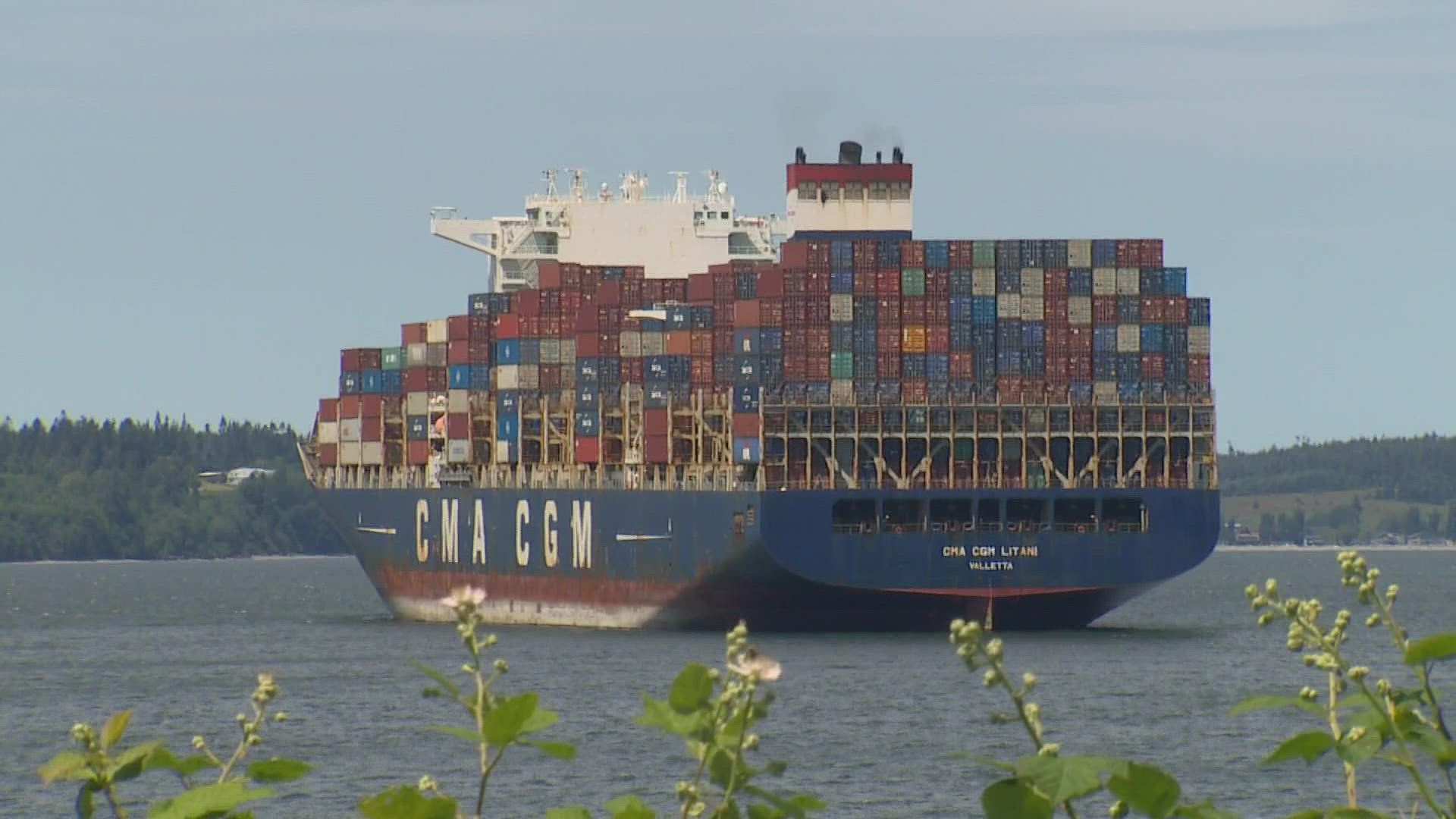 Shipping Delays Caused By Full Cargo Ships Waiting To Unload Along West Shipping Delays Caused By Full Cargo Ships Waiting To Unload Along West