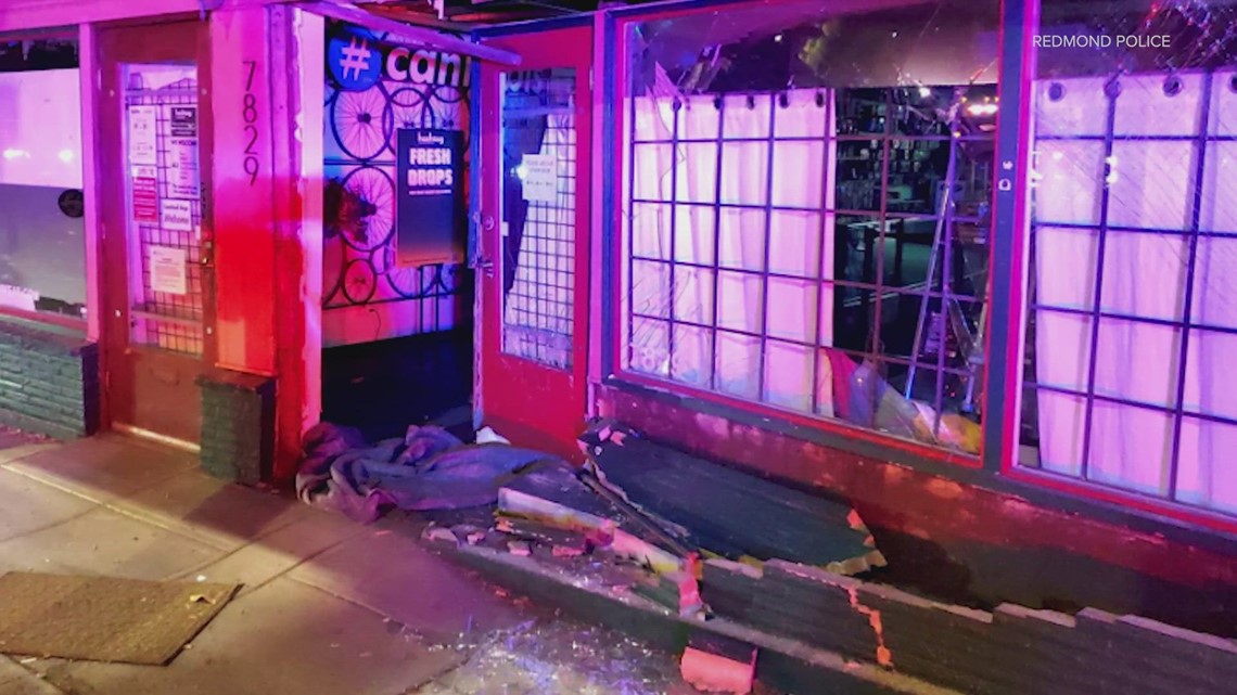 5 suspects ram stolen car into Redmond pot shop in smash-and-grab ...