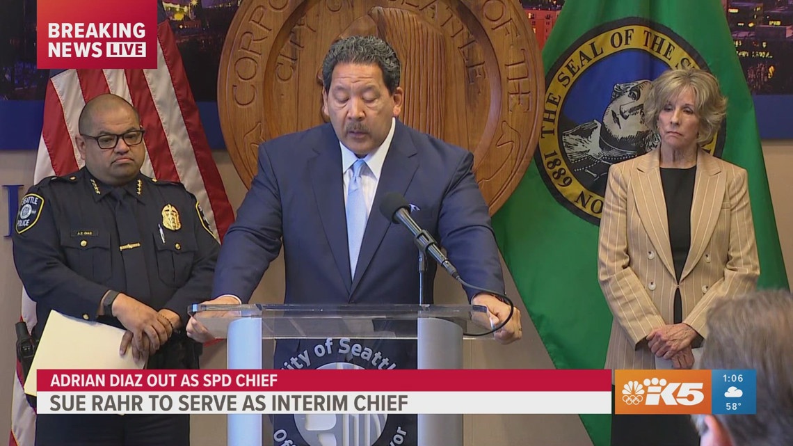 Mayor Bruce Harrell on Sue Rahr stepping in as Seattle police interim ...
