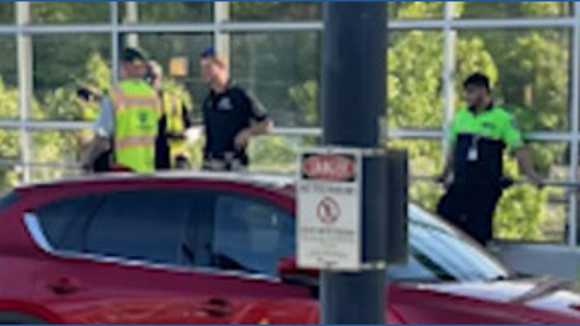 Car drives into elevated Seattle light rail station | king5.com