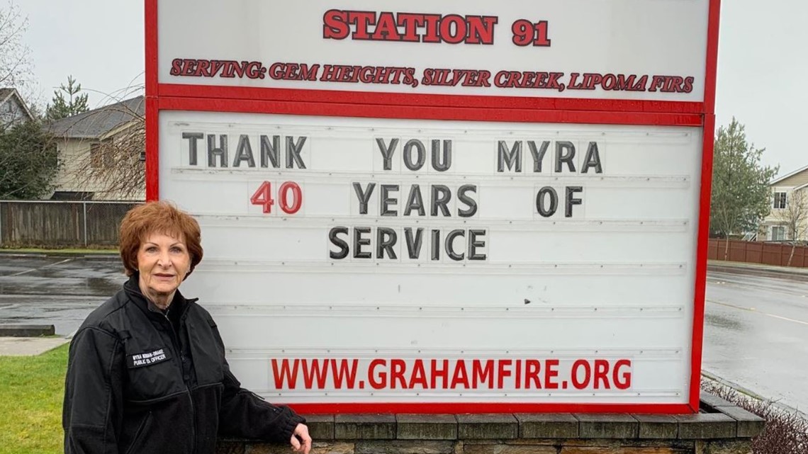 Graham's first female firefighter retires after 40 years of service ...