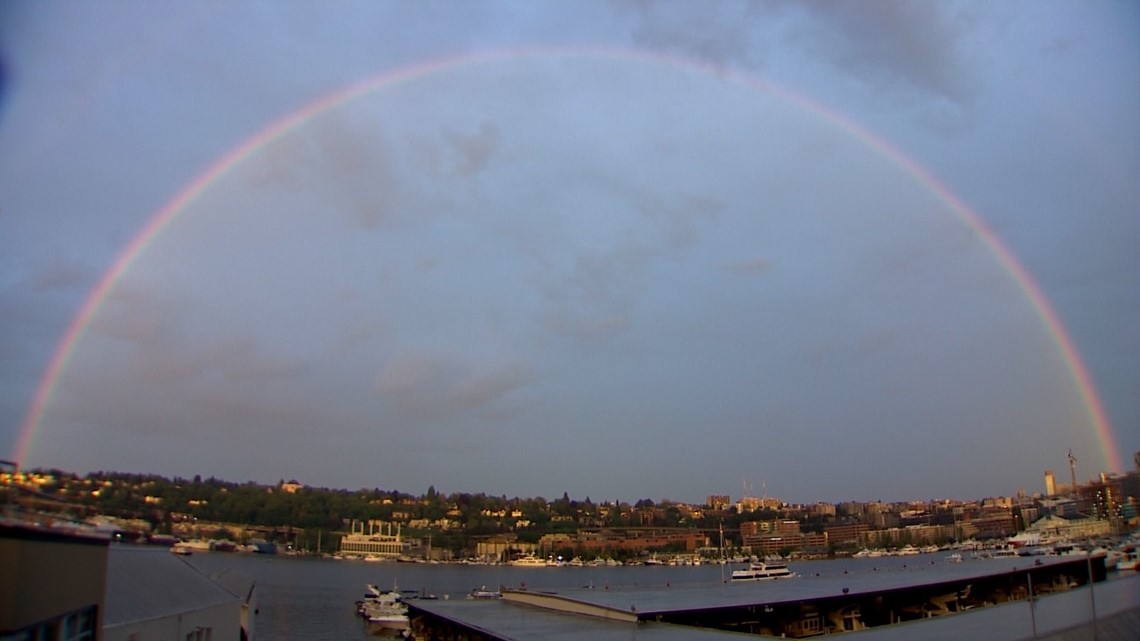 VIDEO: Beautiful rainbow above Seattle skyline | king5.com