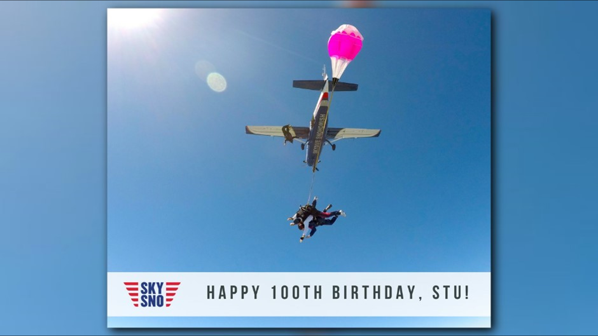 'Follow your dream': 100-year-old skydives for his birthday | king5.com